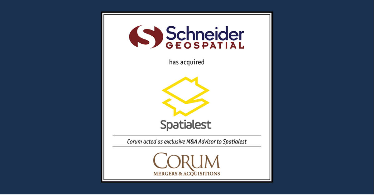 Corum Client Spatialest Acquired by Schneider Geospatial | Corum Group